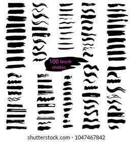 free clipart paint brush strokes | Public domain vectors