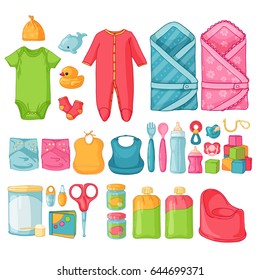Big Set Baby Stuff Set Things Stock Vector (Royalty Free) 644699371 ...