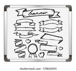 Big Set Banners On Flip Chart Stock Vector (Royalty Free) 578010955 ...