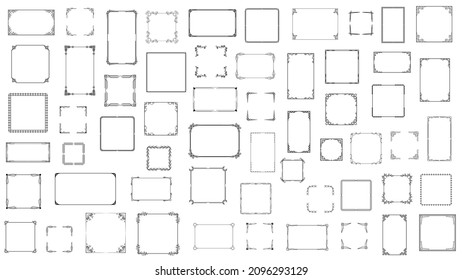 Big Set Black Simple Line Frame: Vector có sẵn (miễn phí bản quyền ...