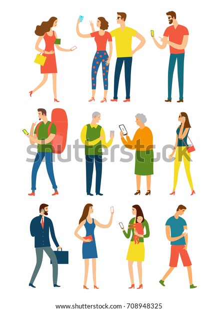 Big Set Cartoon People Various Lifestyles Stock Vector (Royalty Free ...