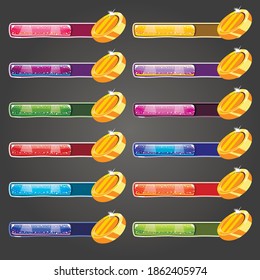 Big Set Game Resource Bar Vector Stock Vector (Royalty Free) 1862405974 ...