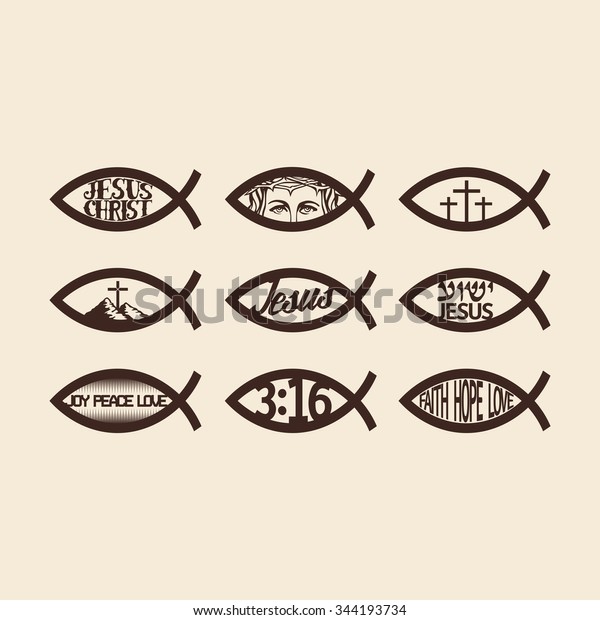 Gran conjunto de peces Jesús