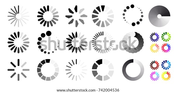 Big Set Loading Icons Black White Stock Vector (Royalty Free) 742004536 ... Big Set Loading Icons Black White Stock Vector (Royalty Free) 742004536 ...