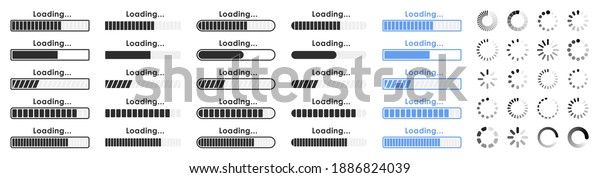 Big Set Loading Icons Loading Load Stock Vector (Royalty Free ... Big Set Loading Icons Loading Load Stock Vector (Royalty Free ...