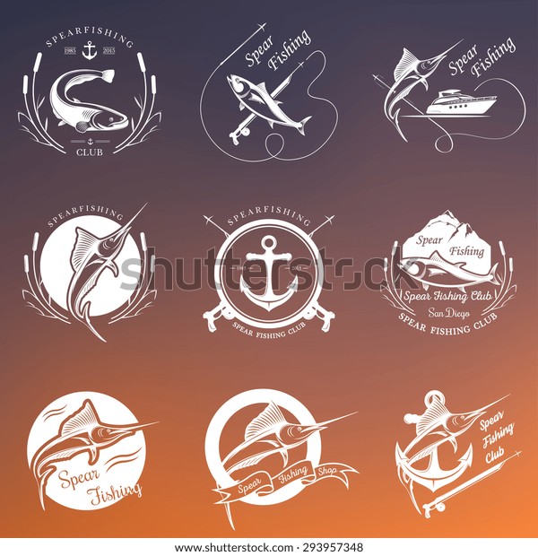Big Set Logos Badges Stickers Prints Stock Vector (Royalty Free ...