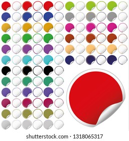 Big Set Round Stickers Stock Vector (Royalty Free) 1318065317 ...