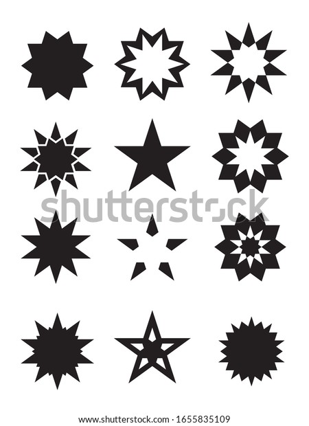 Big Set Stars Vector Vector Star Stock Vector (Royalty Free) 1655835109 ...