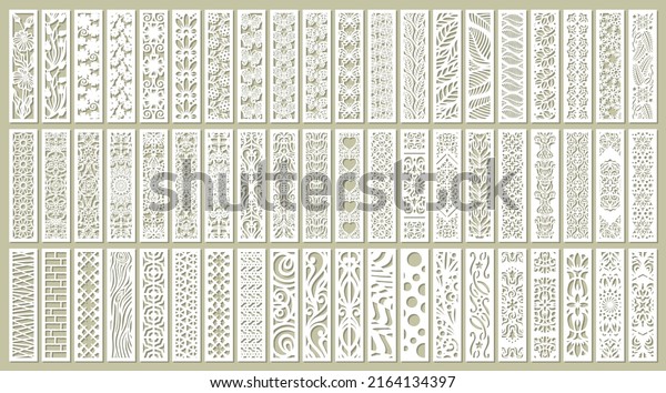 Big Set Vertical Panels Gratings Abstract Stock Vector (Royalty Free ...