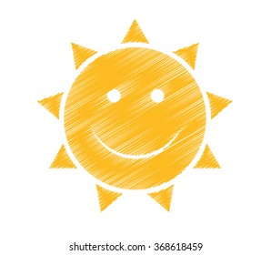 Big Smiling Sun Vector Illustration Graphic Stock Vector (Royalty Free ...