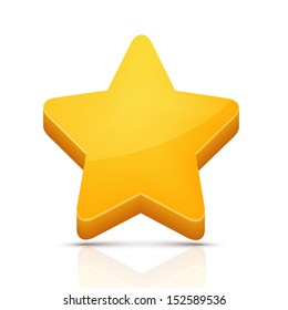 Big Star Isolated On White Vector Stock Vector (Royalty Free) 152589536 ...