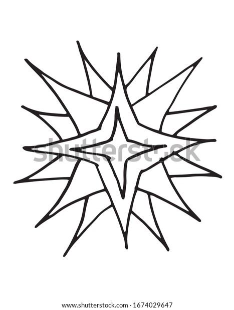 Big Star Outline Vector Illustration Coloring: เวกเตอร์สต็อก (ปลอดค่า ...