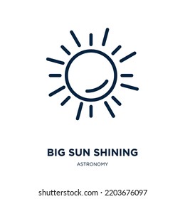 Big Sun Shining Icon Astronomy Collection Stock Vector (Royalty Free ...