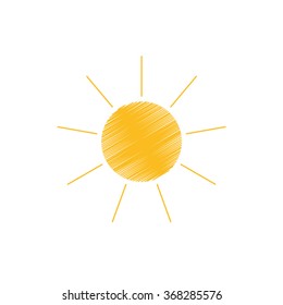 Big Sun Vector Illustration Graphic Summertime Stock Vector (Royalty ...