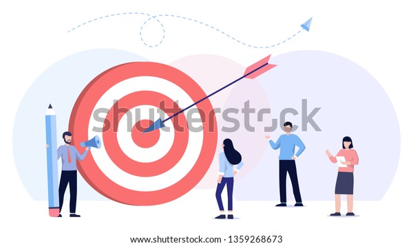 Big Target Manager Employees Engaged Company Stock Vector (Royalty Free ...