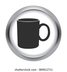 Big Teacup Simple Icon On Round Stock Vector (Royalty Free) 389812711 ...