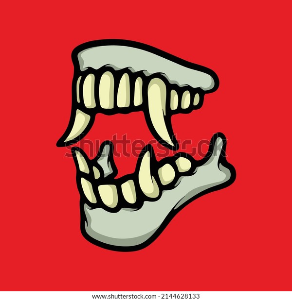 Big Teeth Cartoon Vector Illustration Stock Vector (Royalty Free ...