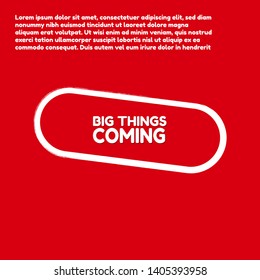 Big Things Coming Red Bannersigntaglabel Modern: เวกเตอร์สต็อก (ปลอดค่าลิขสิทธิ์) 1405393958 ...