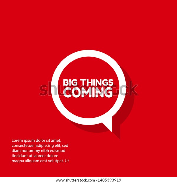 Big Things Coming Red Bannersigntaglabel Modern Stock Vector (Royalty ...