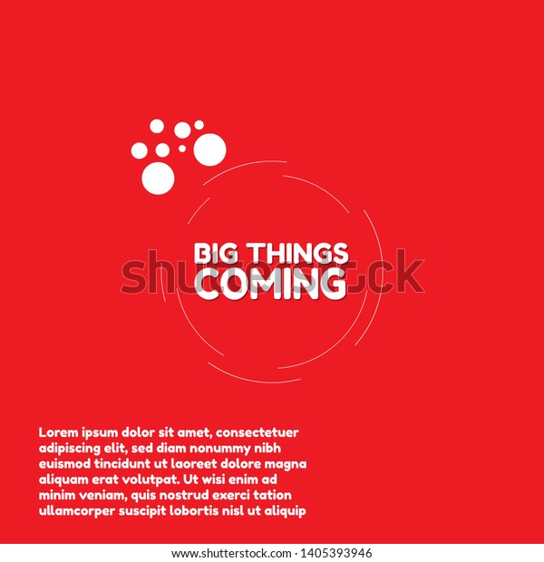Big Things Coming Red Bannersigntaglabel Modern Stock Vector (Royalty ...
