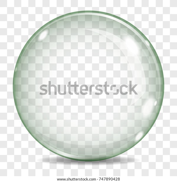 Big Transparent Glass Sphere Green Tint Stock Vector (Royalty Free ...