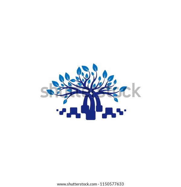 Big Tree Logo Leaves Arch Tree Stock Vector (Royalty Free) 1150577633 ...