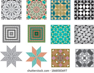 Big Vector Set Tiles Background Wallpaper Stock Vector (Royalty Free ...