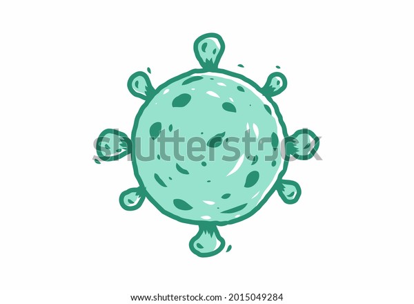 Big Virus Ball Illustration Drawing Design Stock Vector (Royalty Free ...