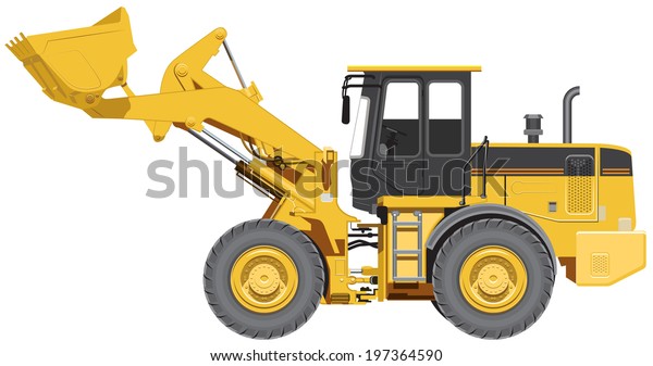 Big Wheel Loader Illustration Vector Format 库存矢量图（免版税）197364590 ...