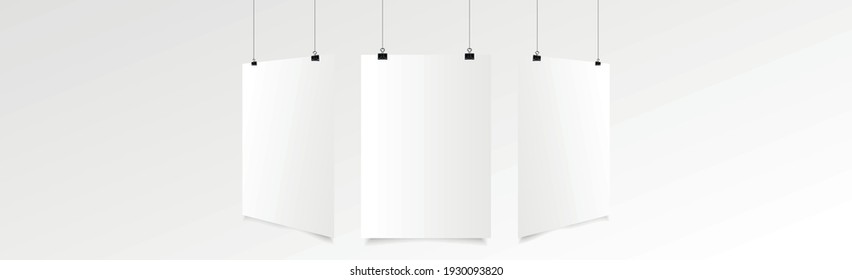 Big White Banner Background Template Illustration Stock Vector (Royalty ...