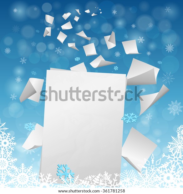 Big White Blank Sheet Paper Small Stock Vector (Royalty Free) 361781258 ...