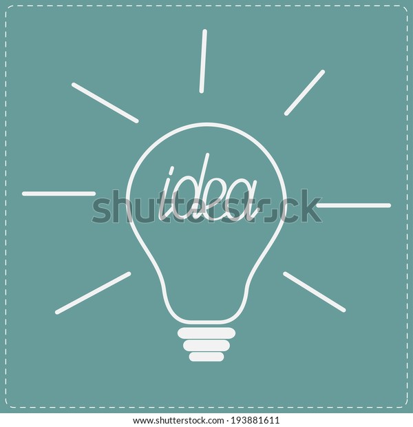 Big White Light Bulb Idea Concept: vector de stock (libre de regalías ...