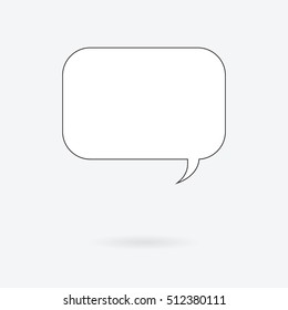 Big White Text Bubble On Dark: vector de stock (libre de regalías ...