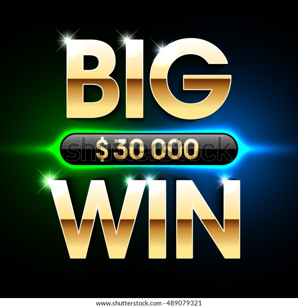 Big Win Banner Background Lottery Casino Stock Vector (Royalty Free ...