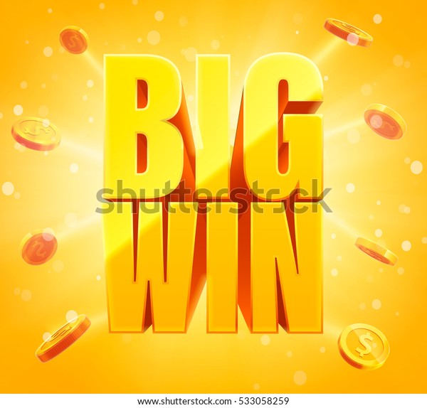Big Win Sign Gold Realistic 3d 库存矢量图（免版税）533058259 | Shutterstock