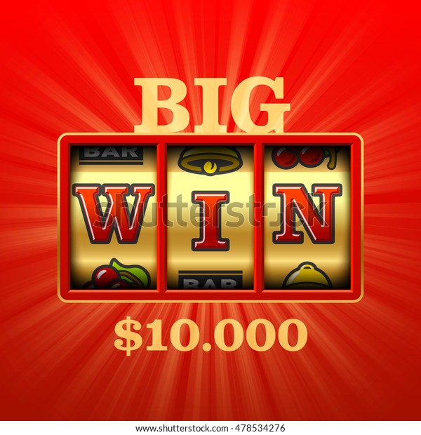 Big Win Slot Machine Casino Banner Stock Vector (Royalty Free) 478534276