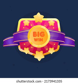 Big Win Ui Games Reward Badge Stock Vector (Royalty Free) 2173941335 ...