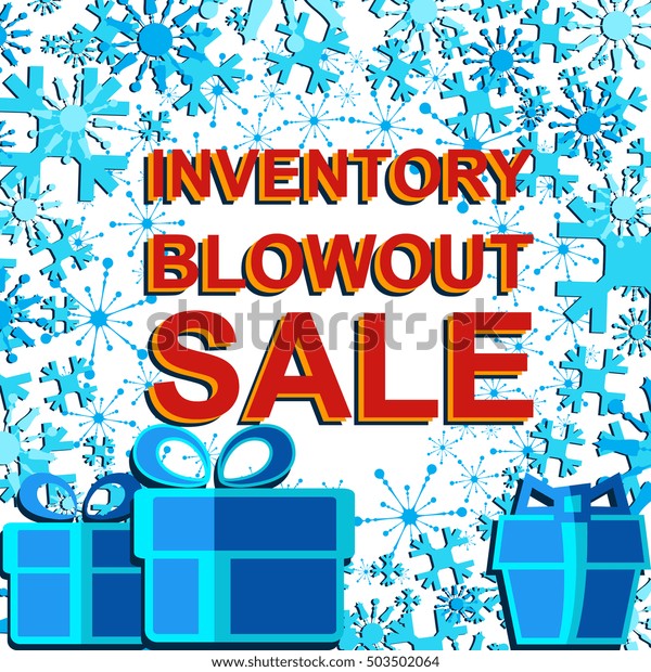 Big Winter Sale Poster Inventory Blowout Stock Vector (Royalty Free ...