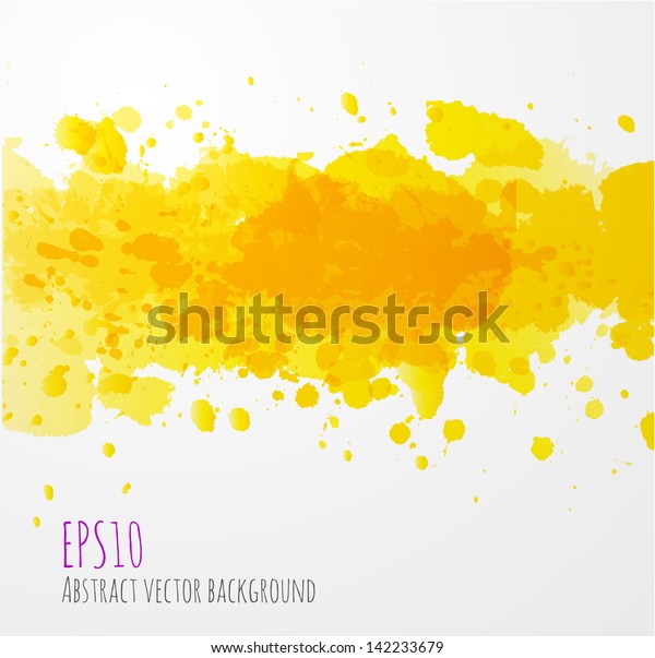 Big Yellow Splash On White Background Stock Vector (Royalty Free ...