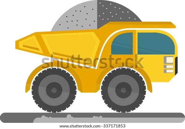 Big Yellow Truck Cartoon Vector Illustration Stock Vector (Royalty Free ...