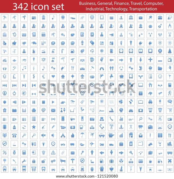 Biggest Collection Different Icons Vector Illustration Stock Vector ...