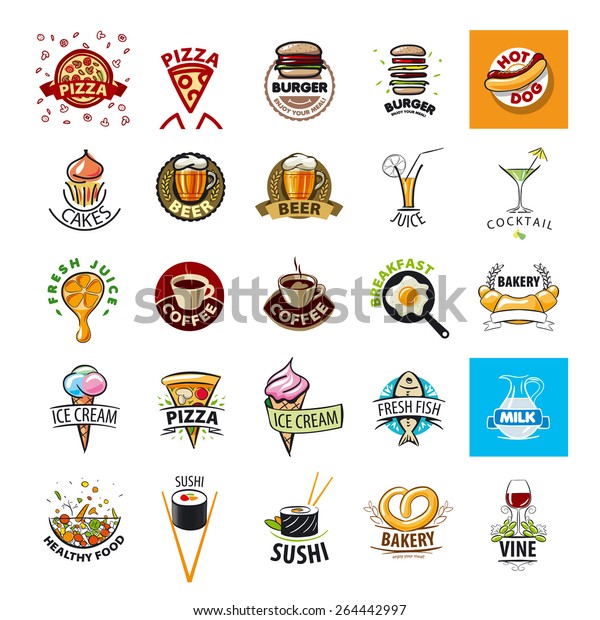 Biggest Collection Vector Logos Food Stock Vector (Royalty Free ...
