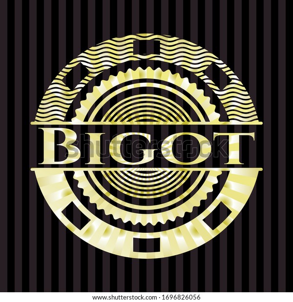 Bigot Gold Badge Emblem Vector Illustration Stock Vector (Royalty Free ...