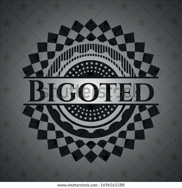 Bigoted Black Emblem Vintage Vector Illustration Stock Vector (Royalty ...
