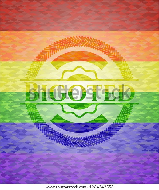 Bigoted On Mosaic Background Colors Lgbt Stock Vector (Royalty Free ...