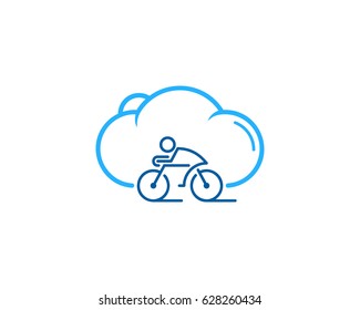 Bike Cloud Icon Logo Design Element Stock Vector (Royalty Free ...