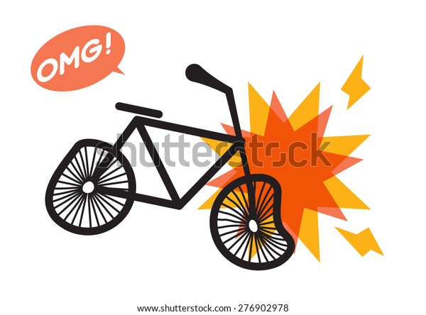 Bike Crash Accident Vector Stock Vector (Royalty Free) 276902978
