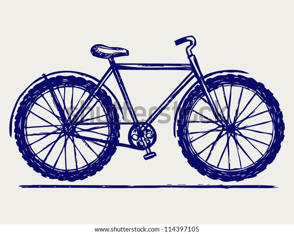 Bike Doodle Style Stock Vector (Royalty Free) 114397105