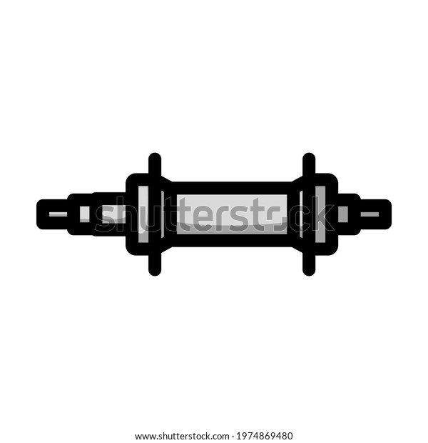 Bike Hub Icon Editable Bold Outline Stock Vector (Royalty Free ...