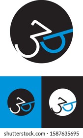 Bike Letter Vector Logo Cirkle Stock Vector (Royalty Free) 1587635695 ...